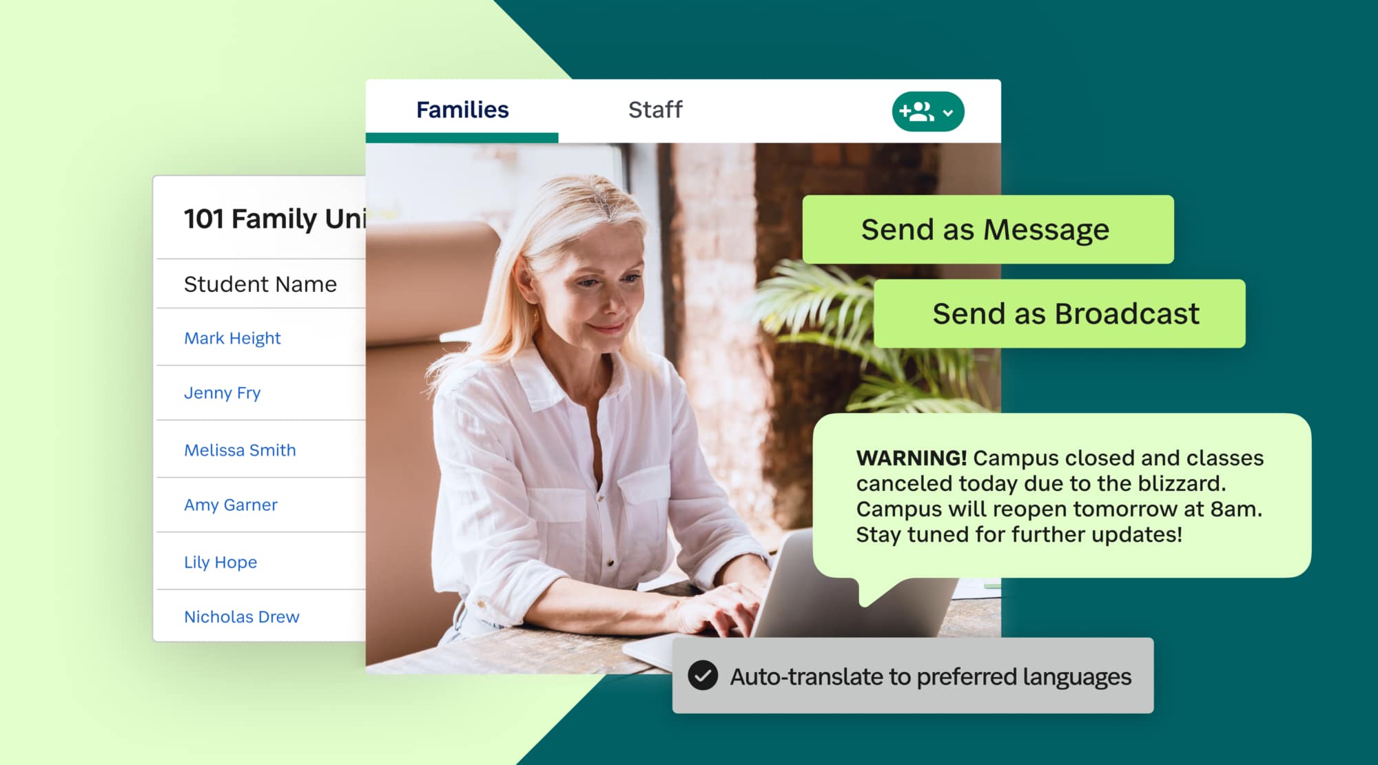 One-Way School Communications Inform Families | SchoolStatus