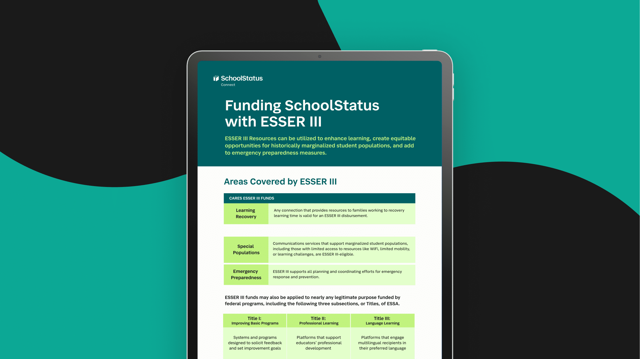 Maximizing ESSER III with SchoolStatus - K-12 Solutions